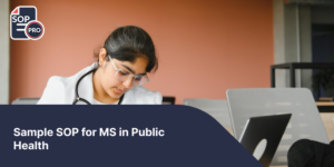 Sample SOP for MS in Public Health - SOP Pro